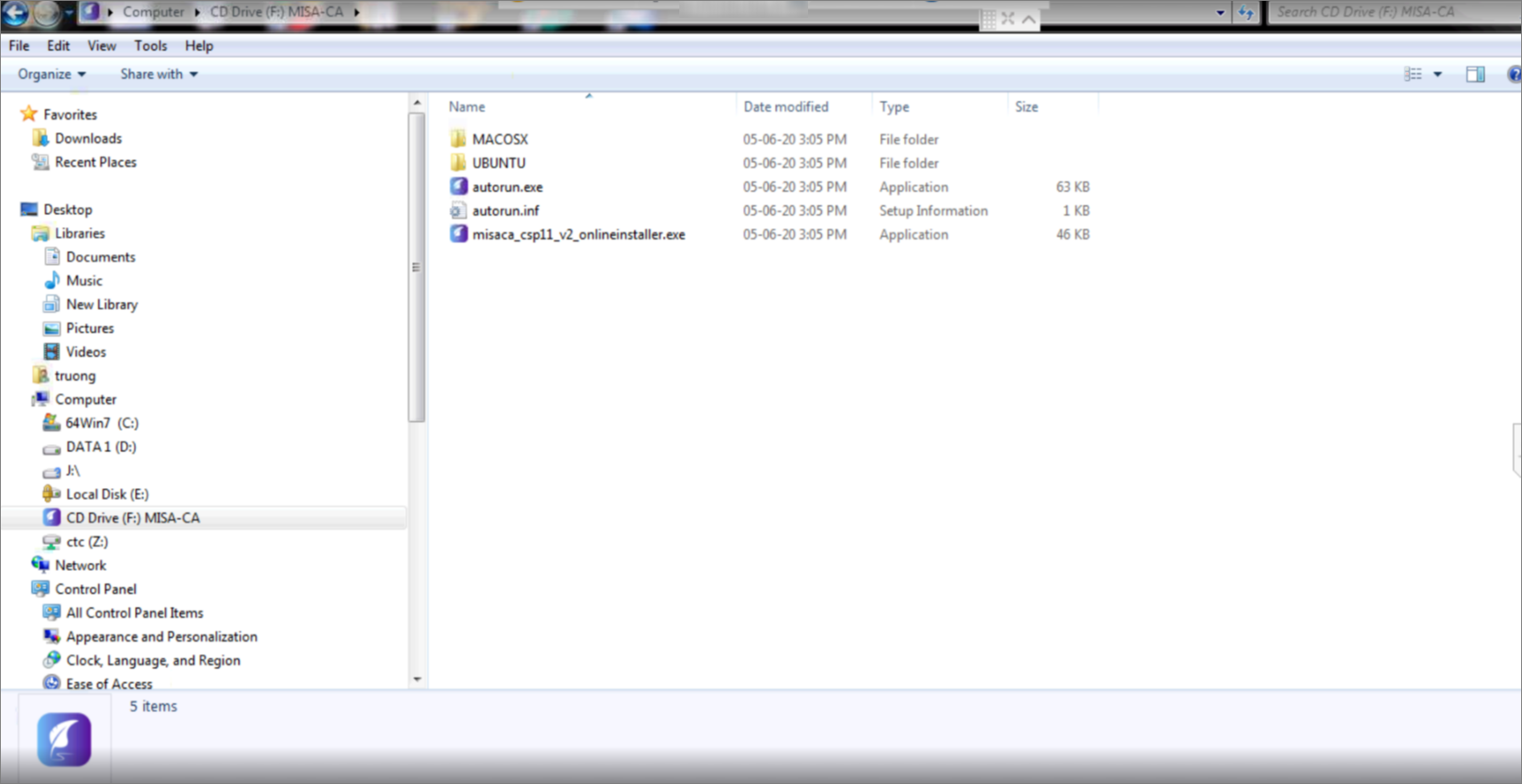 Khi cài đặt Tool MISA-CA Token Manager v2.0, hệ thống báo lỗi: “Please ...