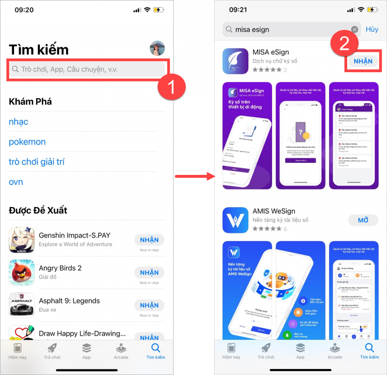 2. Cài đặt ứng dụng Mobile MISA eSign và đăng ký thiết bị xác thực ...